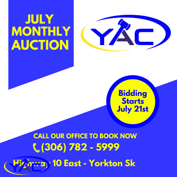July Monthly Auction - YAC Auctions