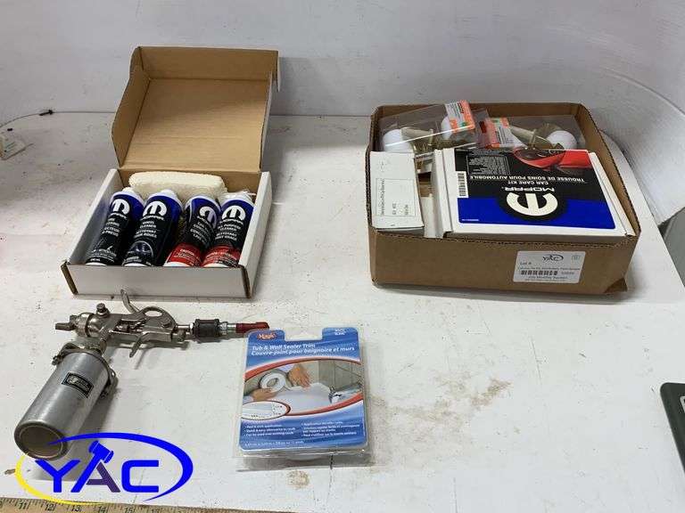 2 Boxes Car Kit, Bed Rollers, Paint Sprayer - YAC Auctions
