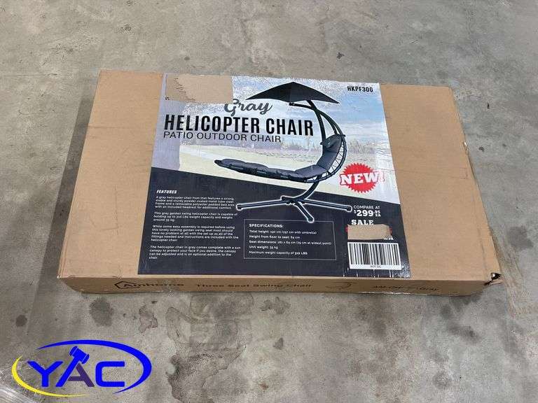Grey Helicopter Chair - YAC Auctions