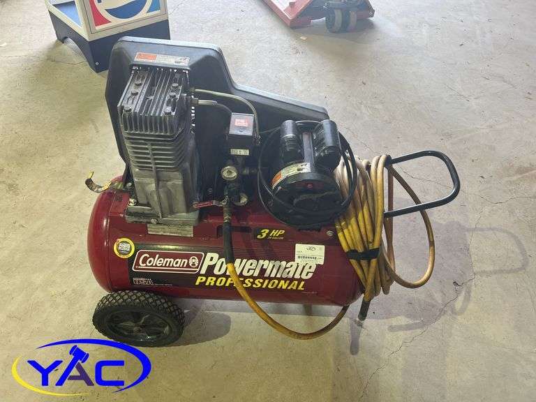 Coleman 3HP 20 Gal. Twin Cylinder Air Compressor - YAC Auctions