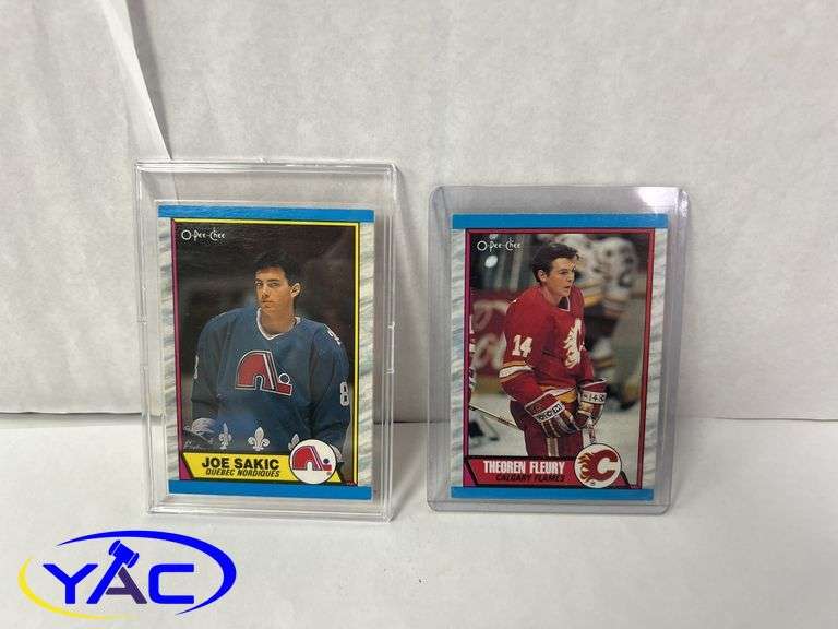 Joe Sakic and Theo Fleury Rookie Card - YAC Auctions