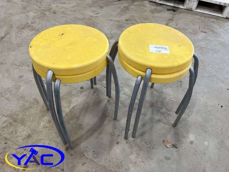 4- Yellow Stools - YAC Auctions