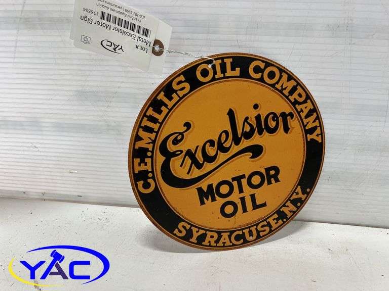 Metal Excelsior Motor Sign - YAC Auctions
