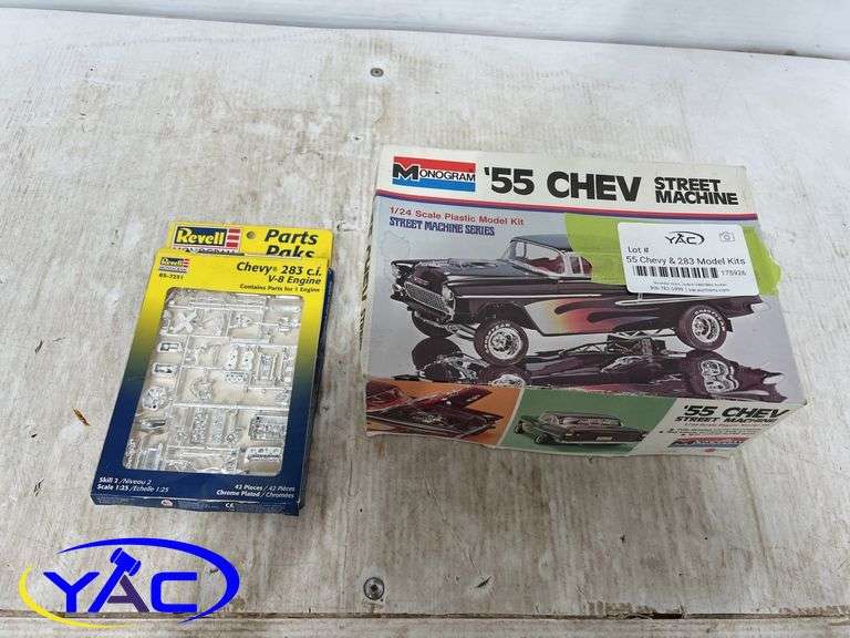 55 Chevy & 283 Model Kits - YAC Auctions