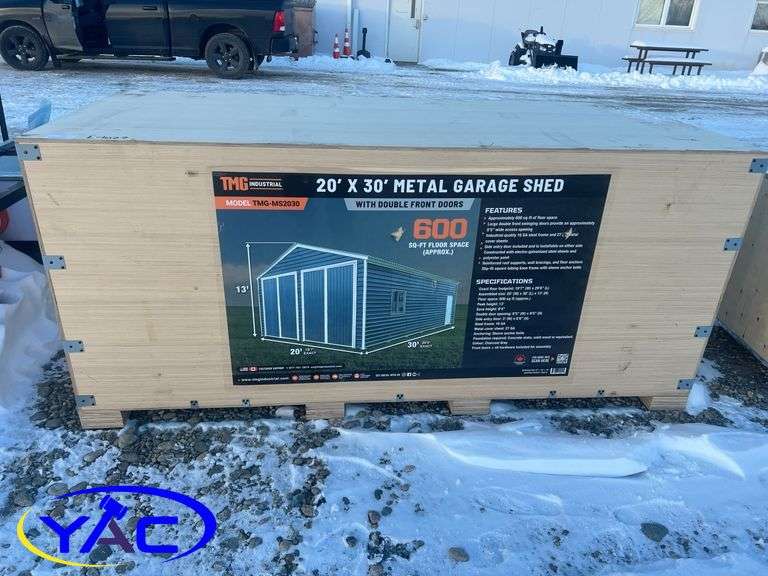 20' x 30' Metal Garage Shed - TMG-MS2030 - YAC Auctions