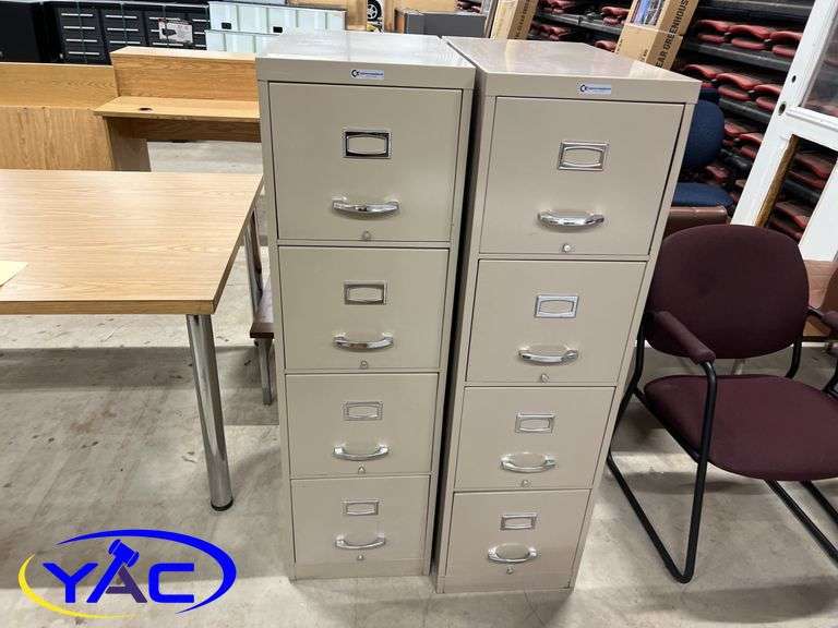 2 - 4 Tier Filing Cabinets - YAC Auctions