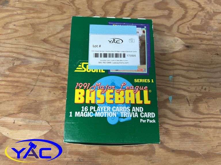 1991 Score Series 1 Factory Box Of Major League Baseball Cards - YAC ...