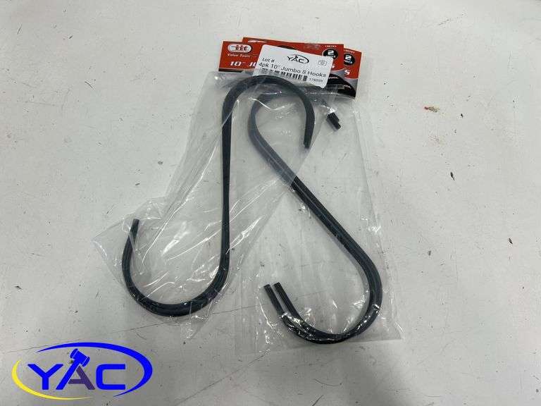 4pk 10" Jumbo S Hooks - YAC Auctions