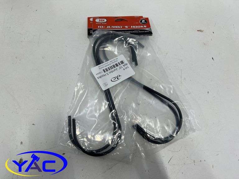 4pk 10" Jumbo S Hooks - YAC Auctions