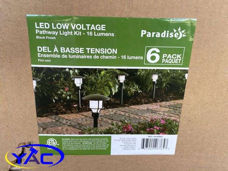 6 PK LED Low-Voltage Pathway Light Kit - YAC Auctions