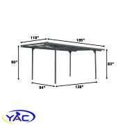 10' x 16' Patio Cover With Clear Roof TMG - LPC16 - YAC Auctions