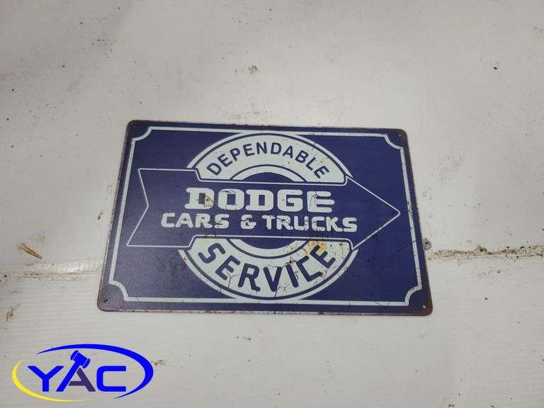 Dodge Cars & Trucks Sign - YAC Auctions