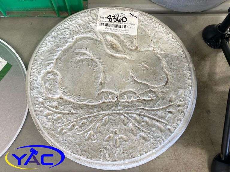 Concrete Stepping Stone - Rabbit - YAC Auctions