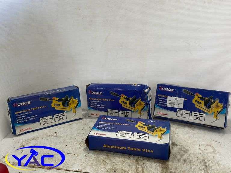 4- Hotche Aluminum Table Vise - YAC Auctions