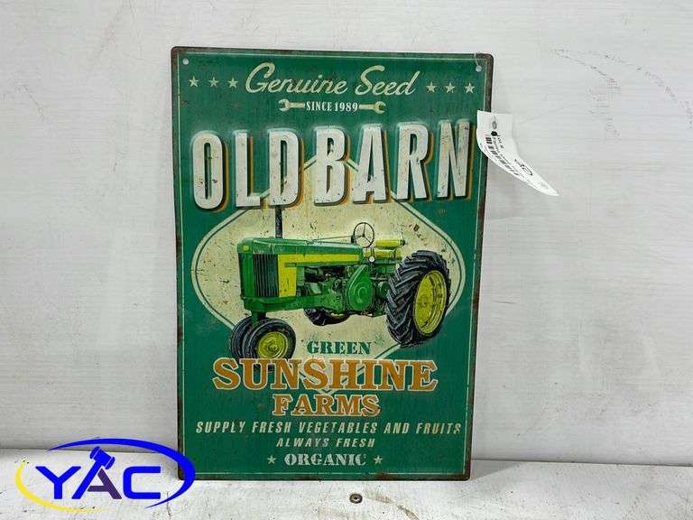 Farms Metal Tractor Signs - YAC Auctions