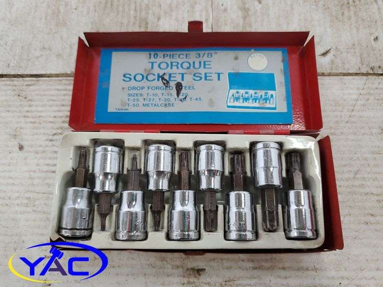 10pc 3/8" Drive Torque Socket Set - YAC Auctions
