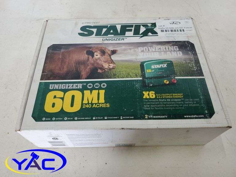 Stafix 60 Mile AC/DC Fencer - YAC Auctions