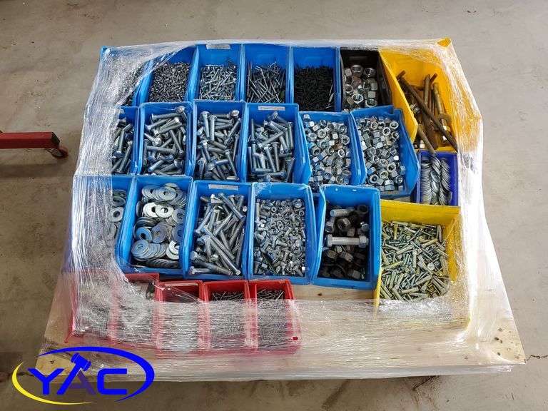 Pallet Of Assorted Fasteners , Bolts , Nuts & Washers - YAC Auctions