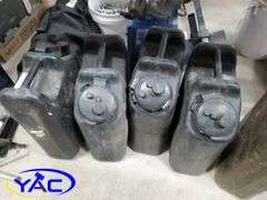 4- Plastic Gerry Cans (Black Water) - YAC Auctions