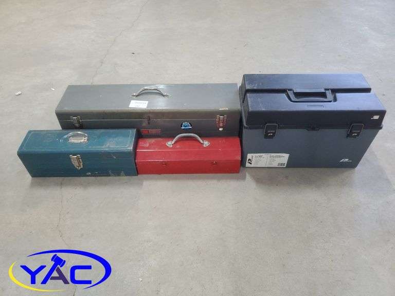 4- Tool Boxes W/ Assorted Tools - YAC Auctions