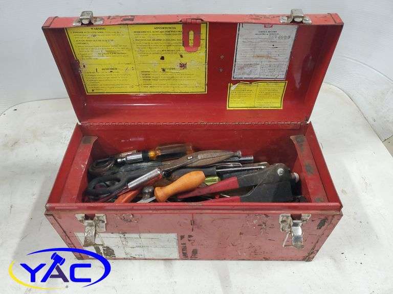 Red Tool Box W/ Tools - YAC Auctions