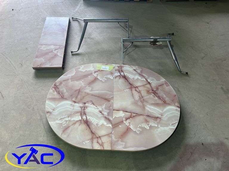 Table with "Marbled Laminate" - YAC Auctions