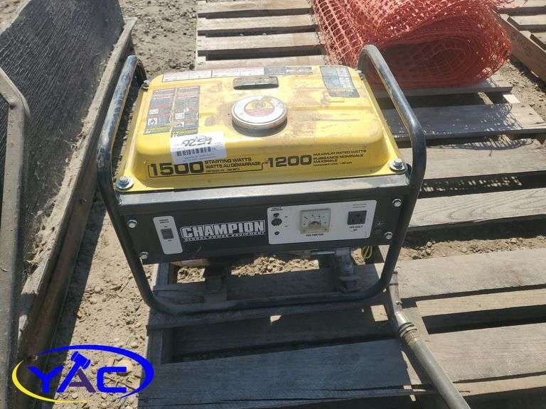 Champion 1500 Generator - YAC Auctions