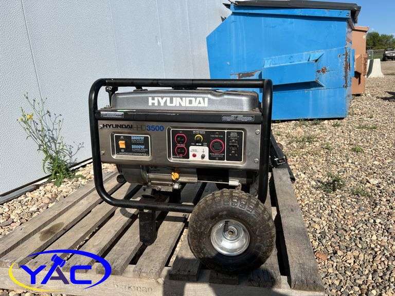 3500 Watt Hyundai Generator - YAC Auctions