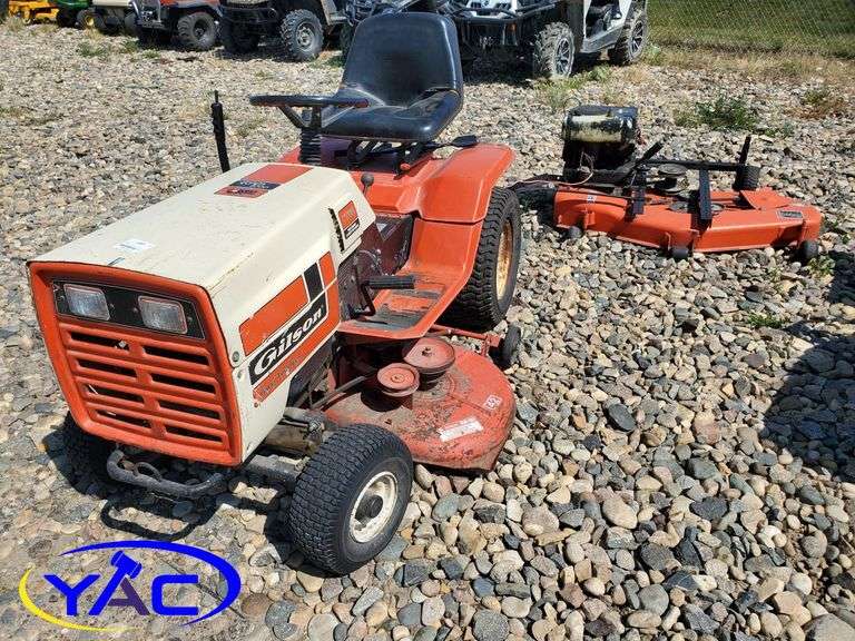GILSON YT16E RIDING MOWER W/ PULL-TYPE MOWER - YAC Auctions