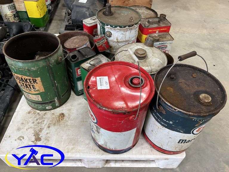 Pallet Of Oil Cans - YAC Auctions