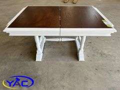 Antique Solid Oak Table Refinished - YAC Auctions