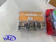 Box of Assorted Door Hands & Latches - YAC Auctions