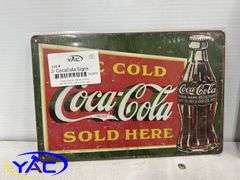 2- Coca-Cola Signs - YAC Auctions