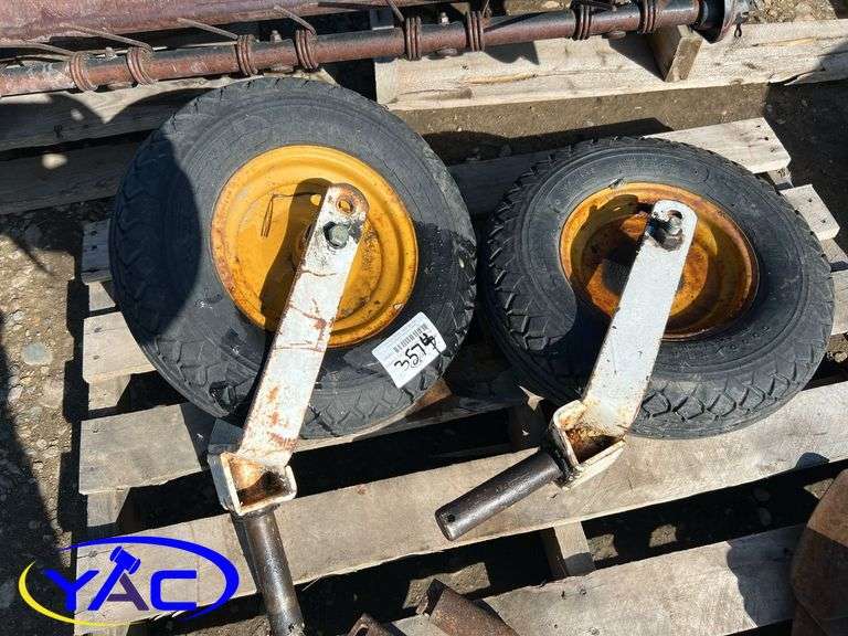 2 - 4.80x8 Tires on Rims w/ Castors - YAC Auctions