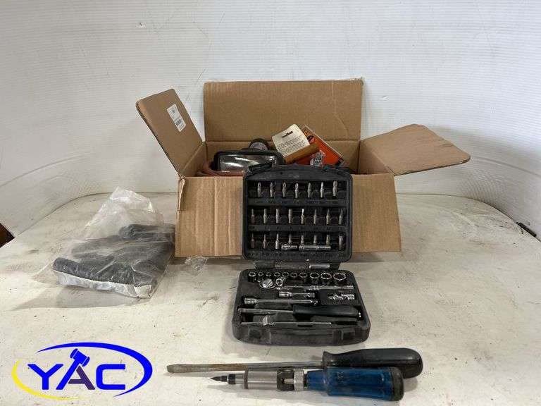 Misc. Box Of Screw Driver & Tools - YAC Auctions