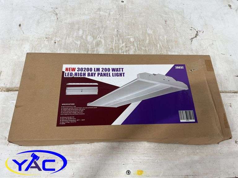 30200 LM 200 Watt LED High Bay Panel Light - YAC Auctions
