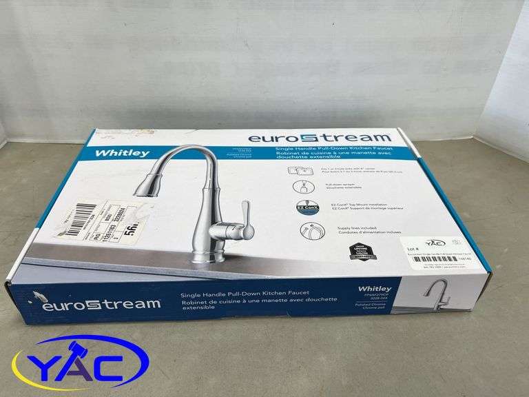 Eurostream Single Handle Pull Down Kitchen Faucet - YAC Auctions