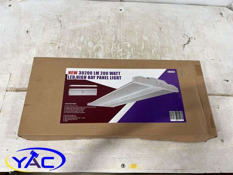 30200 LM 200 Watt LED High Bay Panel Light - YAC Auctions