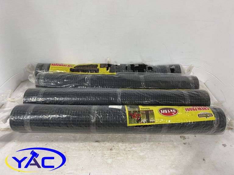 4 - Rolls of Chew Proof Plastic Hardware Net - YAC Auctions