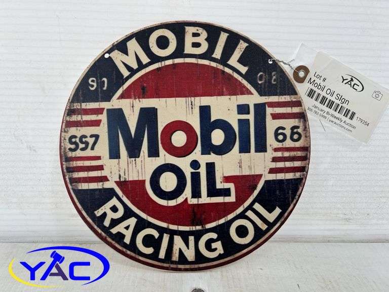 Mobil Oil SIgn - YAC Auctions