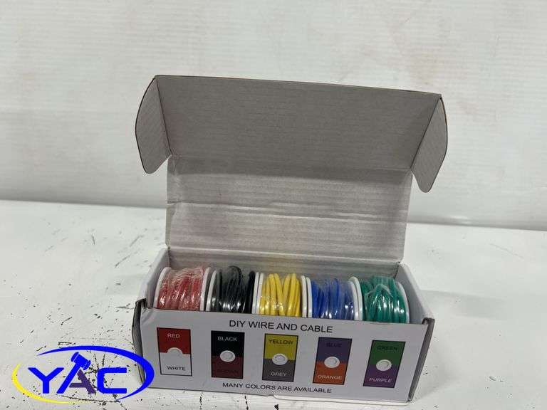 Automotive Wire Dispenser w/ 5 Rolls Of Wire - YAC Auctions