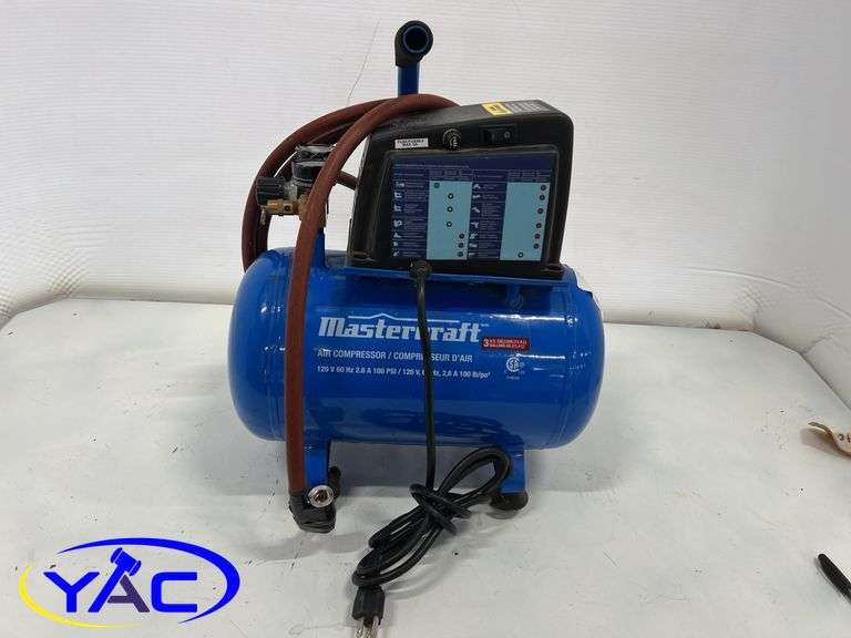 Mastercraft Oilless Air Compressor 3 Gal. Tank - YAC Auctions