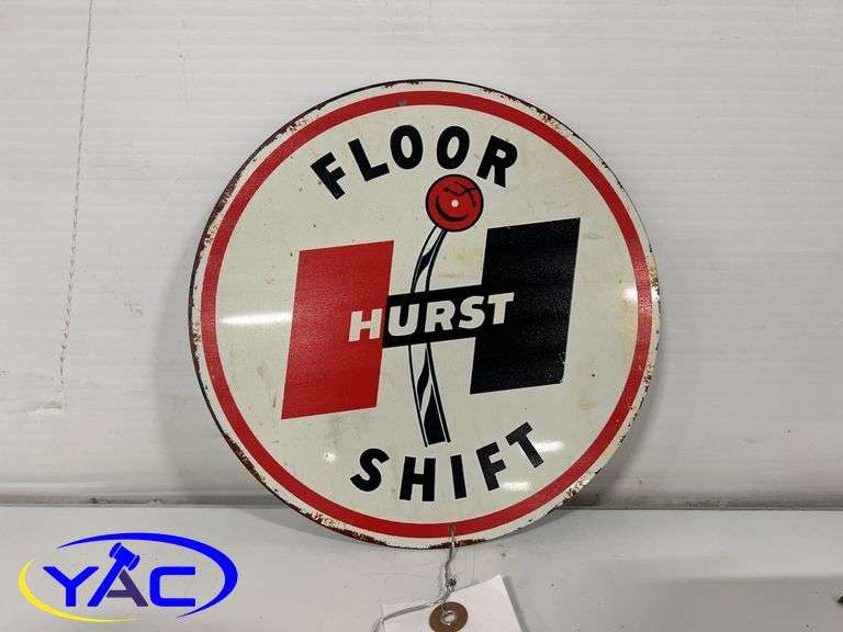8" Metal Hurst Shifter Sign - YAC Auctions