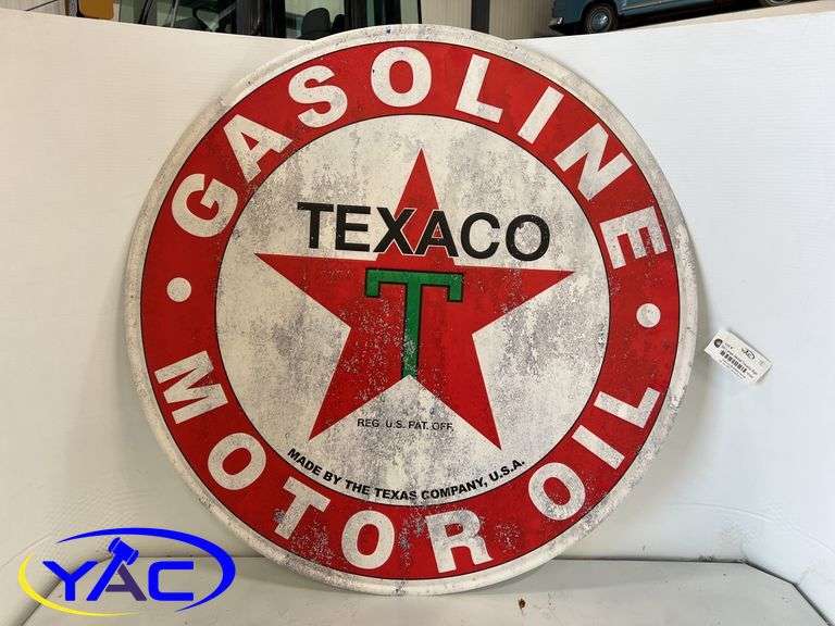 3ft Large Metal Texaco Sign - YAC Auctions