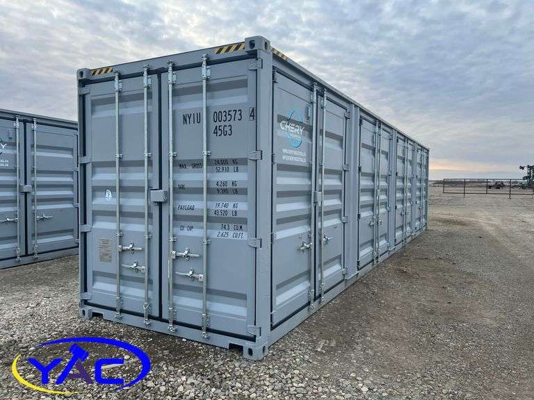 40' High Cube Sea Container W/ 4 Side Doors - YAC Auctions