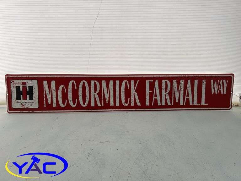 3ft Metal International Harvester' McCormick Farmall Way Sign - YAC ...