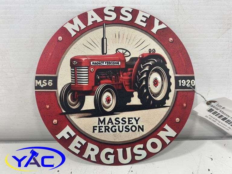 8" Metal Massey Ferguson Sign - YAC Auctions