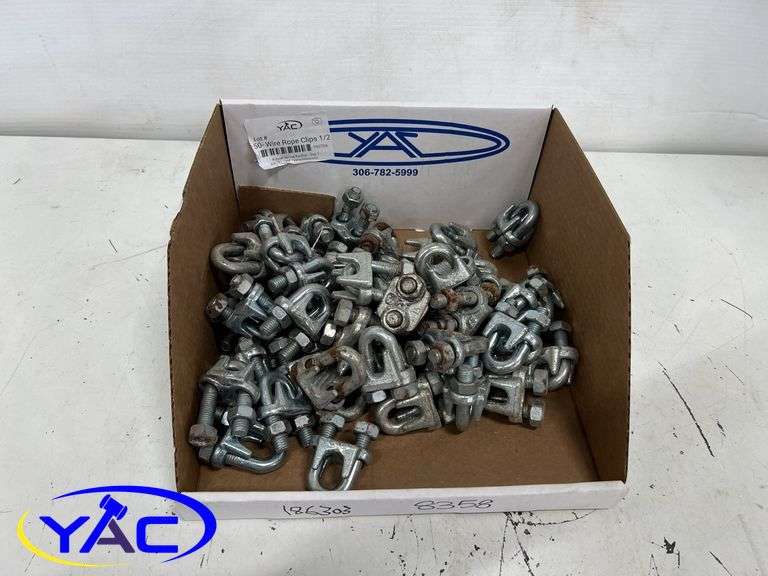 50 - Wire Rope Clips 1/2" - YAC Auctions
