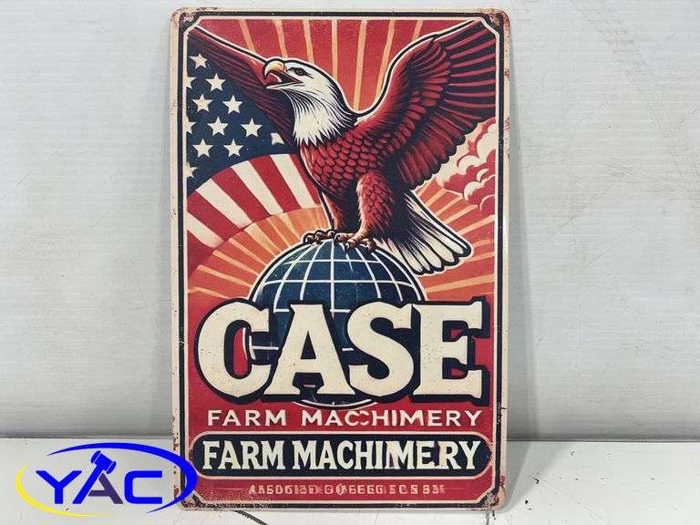 8" x 12" Metal Case Eagle Sign - YAC Auctions