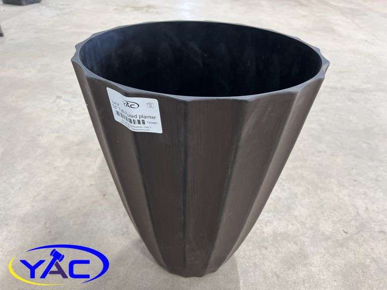 16” Tall Fluted Planter - YAC Auctions